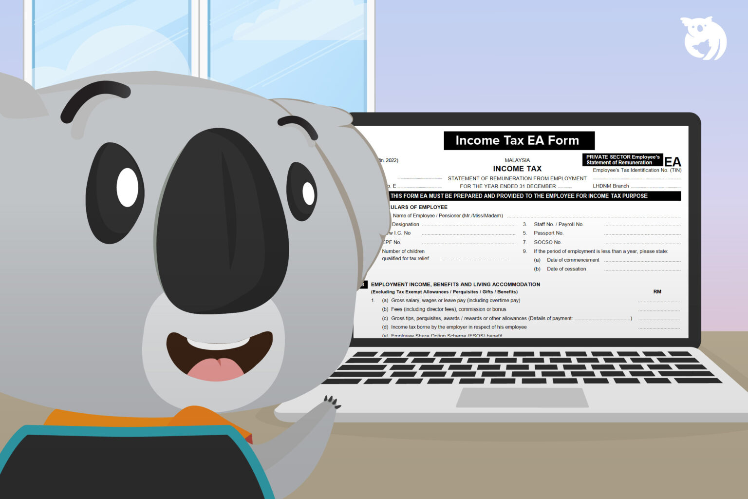 EA Form: Private Sector Employee Tax Form for LHDN e-Filing - Pesan By ...